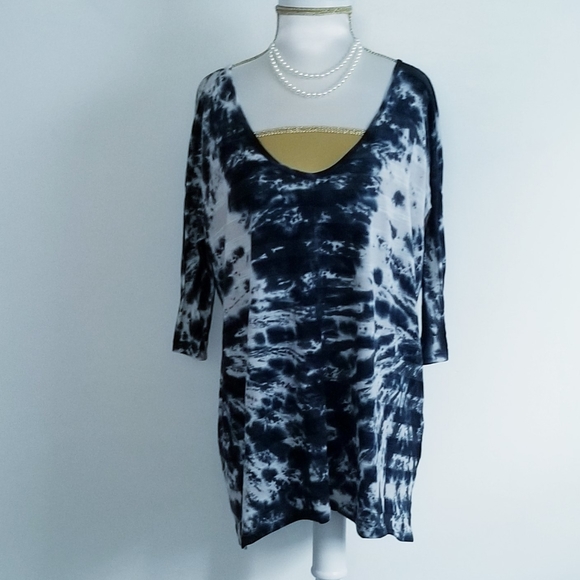 John Eshaya | Tops | John Eshaya Jet Tie Dye Shirt | Poshmark